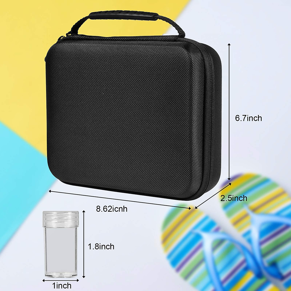 Benote Bead Storage Organizer Case, 30 Slot Diamond Painting Storage Containers Zipper Design Portable Box, Art Boxes for Beads, Art Craft Jewelry Rhinestones Organizer,Sewing Pills Container Holder