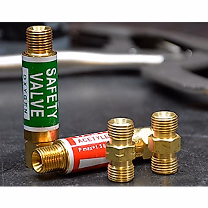 Hot Max 24011/24131 Torch End Flashback Arrestor Set and Oxy-Acetylene Twin Hose Coupler/Union Bundle