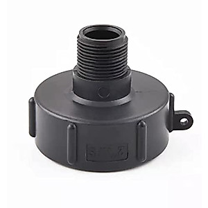 Wantmatch 275 330 IBC Tote Adapter, Food Grade IBC Drain Adapter,Water Hose Male Adapter for Garden Hose,2" Fine Thread X 3/4" Male G Hose