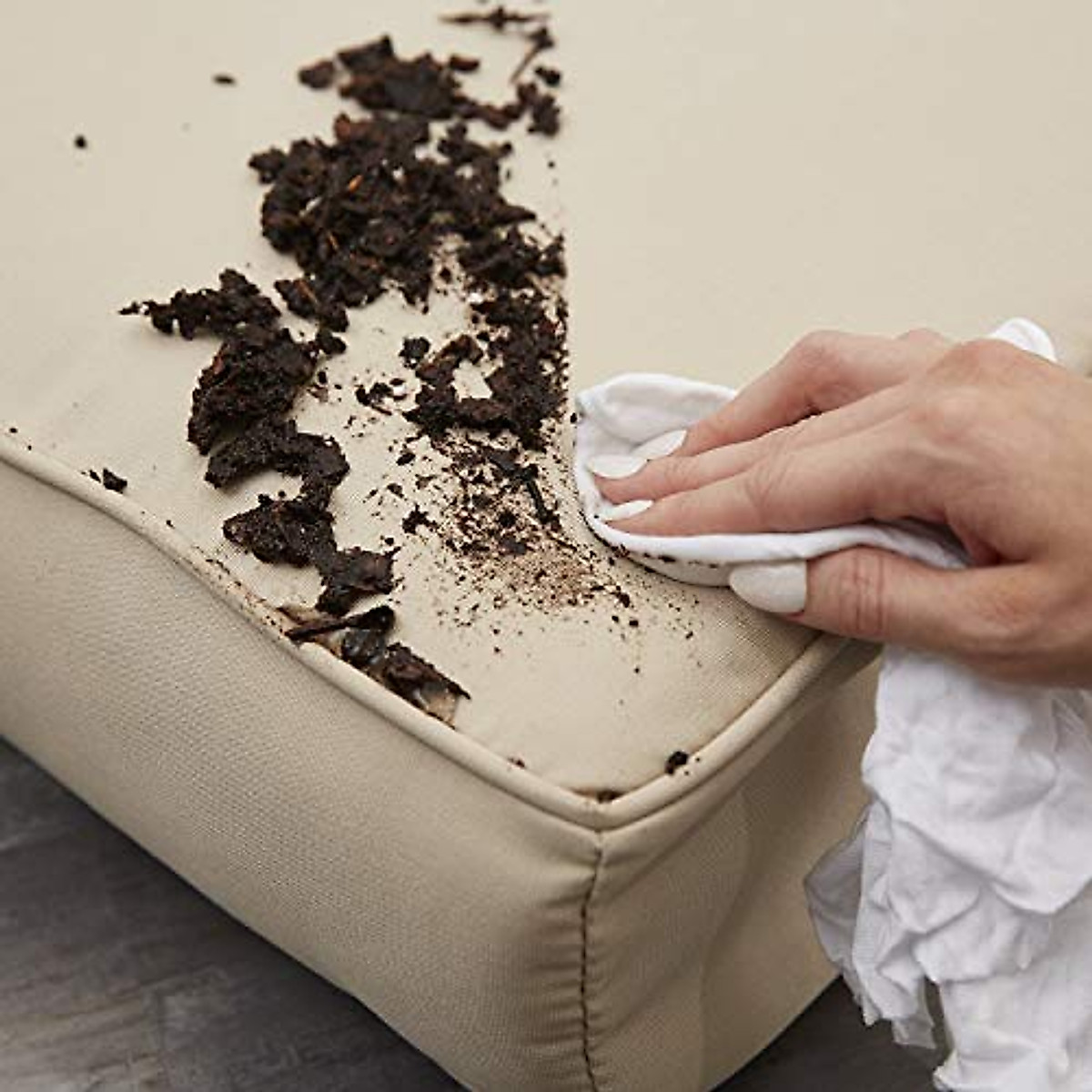 Sorra Home AMZ346221SP Indoor/Outdoor Sunbrella Pillow Set, 18 in W x 18 in D x 6 in H, Denim Blue