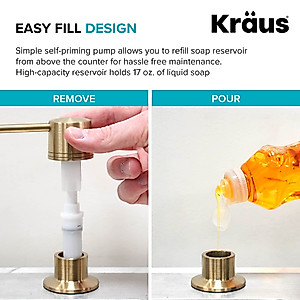 KRAUS Kitchen Soap and Lotion Dispenser in Brushed Gold, KSD-31BG