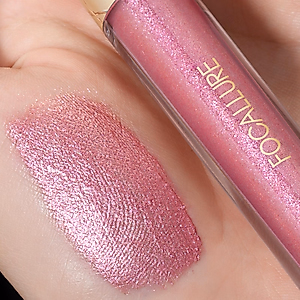 FOCALLURE Metallic Liquid Lipstick,Non Stick Cup Lip Gloss,High Impact Lip Color with Transfer-proof Wear,Long Lasting & Waterproof Lipstick Makeup for Women,One Promise