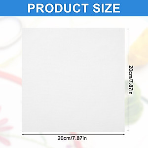 10 Pcs Embroidery Fabric Squares White Cotton Fabric Natural Cotton Embroidery Cloth Fabric Precut Cross Stitch Fabric Classic Aida Cloth Cotton Fabric for Embroidery Garment Craft (7.9 x 7.9inch)