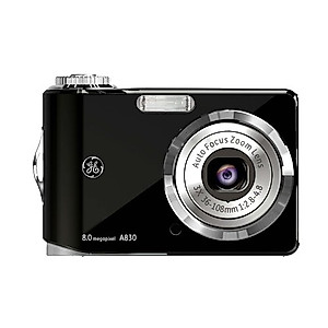 GE A830 8MP Digital Camera with 3x Optical Zoom (Black)