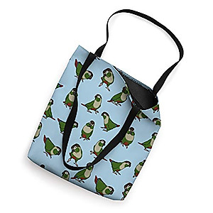 Green Cheeked Conure Pattern Birb Funny Parrot Cute Bird Tote Bag