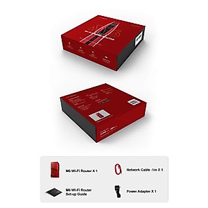 Mercku M6 Wi-Fi 6 Router for Wireless Internet Mesh Wi-Fi System 1 Pack up to 3,000 Sq.Ft. Can Add More Units to Form a Mesh Wi-Fi System, Dual-Band Gigabit Router, App Control, AX1800, Maroon Red