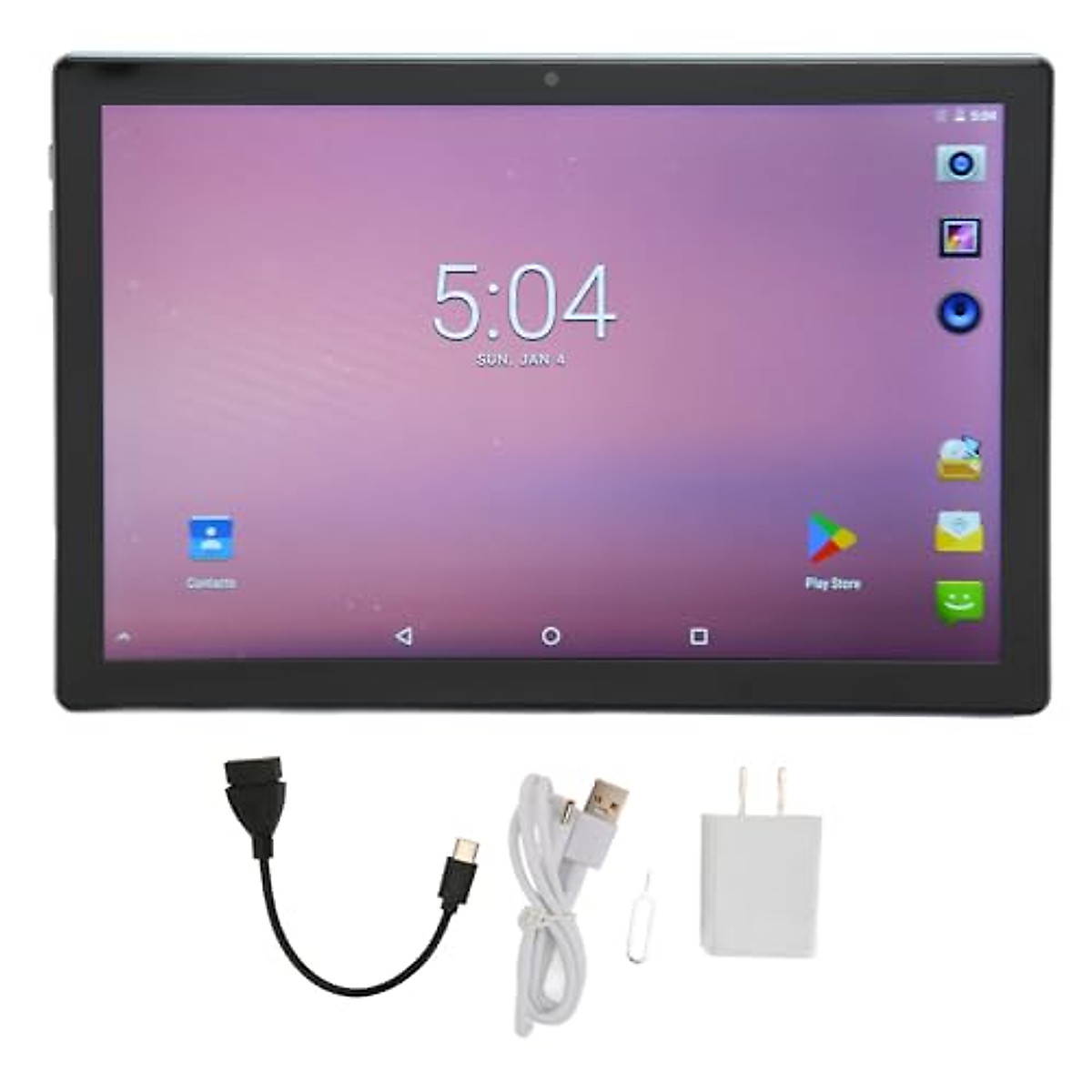 SHYEKYO HD Tablet, 4G LTE 5G WiFi 10.1in LCD Tablet PC 2 Card Slots for School (US Plug)