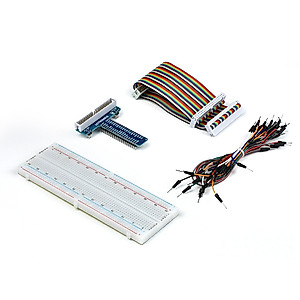 UCTRONICS GPIO Breakout Kit for Raspberry Pi Pico- Assembled Pi T- Type Breakout + 830 Tie Points Solderless Breadboard + 40 Pin Male - Female - Male Rainbow Ribbon Cable + 65pcs Jump Wires