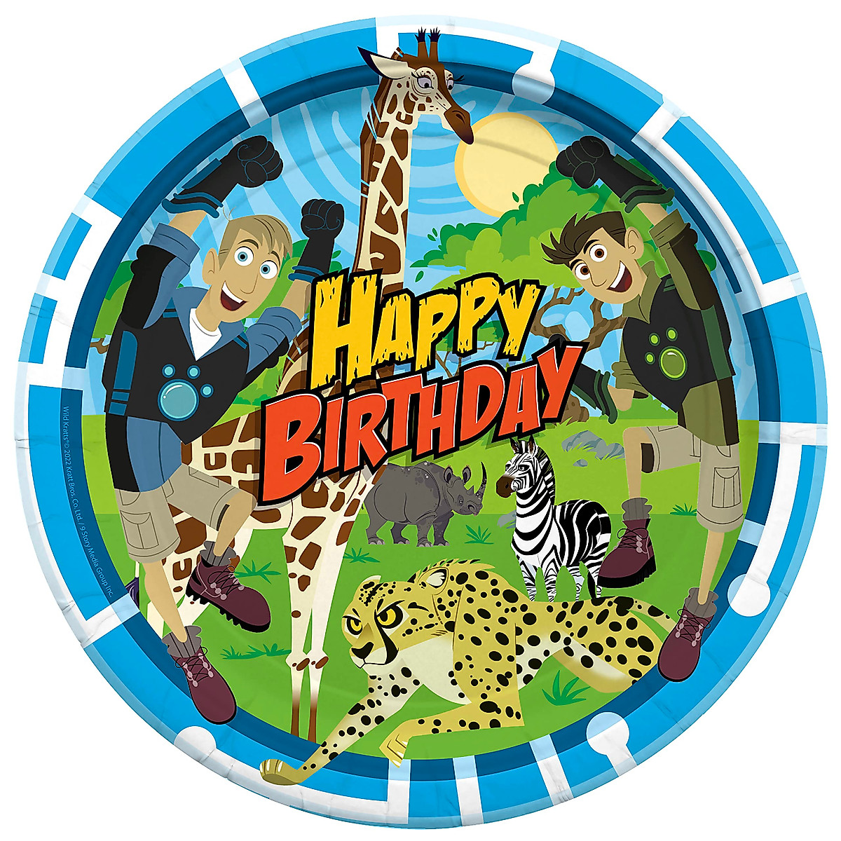 Treasures Gifted Officially Licensed Wild Kratts Dinner Plates 16ct - 9in Wild Kratts Party Plates - Wild Kratts Birthday Party Supplies - Wild Kratts Paper Plates - Wild Kratts Plates