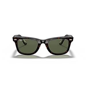 Ray-Ban RB2140 WAYFARER 902 54M Tortoise/Crystal Green Square Sunglasses for Men For Women+ BUNDLE with Designer iWear Eyewear Kit