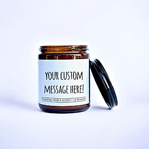 Personalized Scented Soy Candles with Your Own Picture | 4oz/9oz Personalized Candles with Name, Long Lasting Customized Gifts with Custom Candle Jar | Different Scent Options