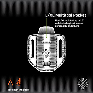 1791 EDC Multitool Sheath, American Leather, Multitool Pouch for Belts, Compatible with Heavy Duty Leatherman, SOG and Gerber