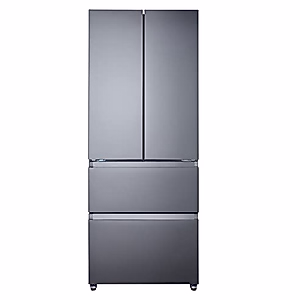Summit Appliance FDRD152PL 27.5" Wide French Door Refrigerator-Freezer, Stainless Steel Look, Digital Controls, Interior LED Light, Open Door Alarm, No-frost Operation, Energy Saving Function