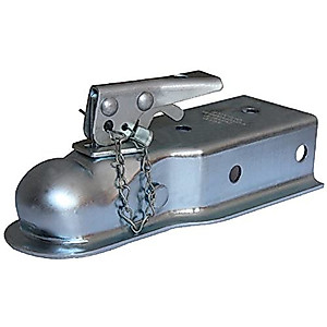 Husky 87075 2" Ball 3" Width 3,500 lbs. Straight Coupler with Chain , Grey
