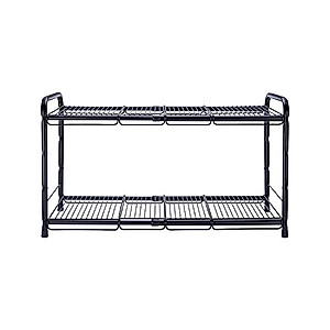 Rice rat Under Sink Organizers and Storage Extendable Under-Sink Organizer Shelf Rack 2 Tiers,black(17-inch to 25-inch)