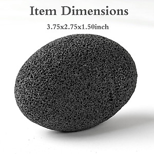 2PCS Natural Foot Pumice Stone for Feet, Borogo Lava Pedicure Tools Hard Skin Callus Remover for Feet and Hands - Remove Dead Skin, Heels, Elbows