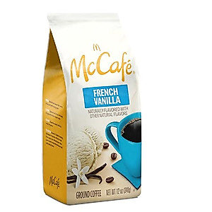 McCafe French Vanilla, Flavored Light Roast Ground Coffee, 12 oz Bag