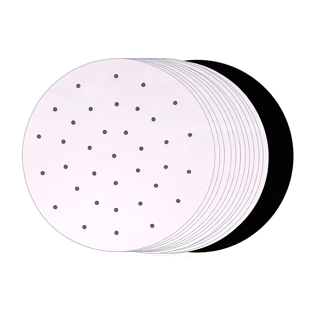 Air Fryer Parchment Paper Liners 7.5 in Accessories Compatible with Habor, Maxi-Matic Elite Platinum, Ninja Foodi, Power Airfryer Oven, Frenchmay, Zeny, NutriChef +More - 100 pcs + 1 Grill Mat