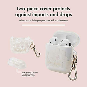 Kate Spade New York Hollyhock Case for AirPods 2 & 1 - Protective Wireless Charging Cover with Keychain (Front LED Visible)