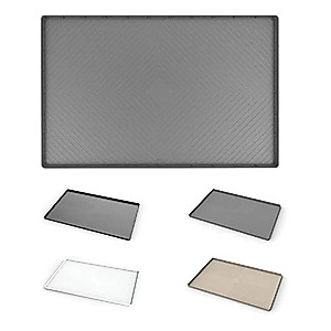 ANXPTIME Under Sink Mat Silicone Under Sink Liner Pad with Drain Hole Designs Water-Proof Sink Pad for Kitchen and Bathroom Silicone Under Sink Liner Pad Cabinet Anti-Foul Mat