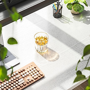 Coleshome 40 Inch Computer Desk, Modern Simple Style Desk for Home Office, Study Student Writing Desk, White