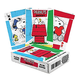 AQUARIUS Peanuts Snoopy Playing Cards - Snoopy Themed Deck of Cards for Your Favorite Card Games - Officially Licensed Peanuts Merchandise & Collectibles