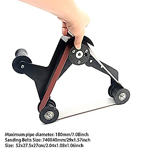 EYYVRE Belt Sander Adapter for Angle Grinder, Angle Grinder Bearing Sanding Bracket, 5/8-11 Grinder Pipe Tube Polishing Professional Accessories(Size:5/8-11)