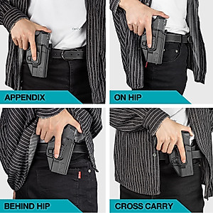 Taurus G2C Holster, OWB Holster Fits Taurus G2C/G3C, Taurus Millennium G2 PT111/PT140, Outside Waistband Carry Holster, Level II Retention Locking System, 360 Degrees Adjustable, Right Hand