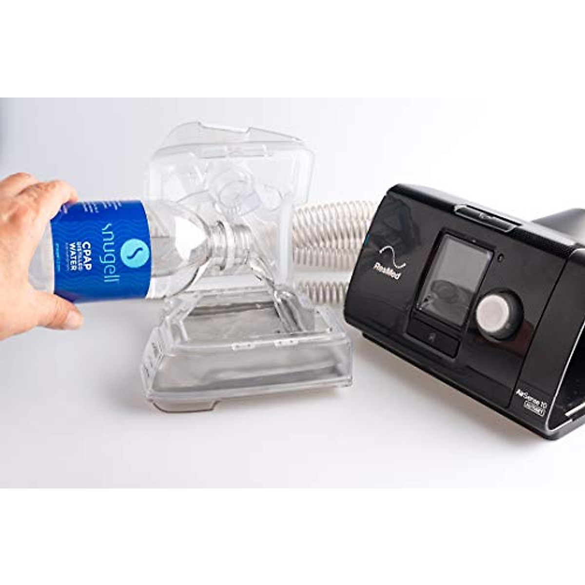 Distilled Water for CPAP Humidifiers by Snugell™ | 12 Bottle Pack 12oz H20 | Travel Friendly | 12oz H2O | Made in USA