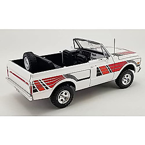 1972 Chevy K5 Blazer White with Graphics Feathers Edition Limited Edition to 852 Pieces Worldwide 1/18 Diecast Model Car by Acme A1807705