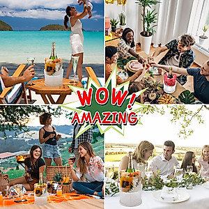 Ice Bucket Mold,Wine Bottle Chiller Ice Molds for Champagne Cocktails,Beer,Fruit Juices Ice Mold/Flowers DIY Decorations Holiday Bar Any Celebration and Party