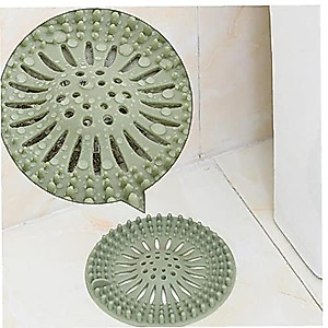Ruluti 2pc Sink Sewer Filter Silicone Floor Drain Strainer Water Hair Stopper Bath Catcher Shower Cover Kitchen Bathroom Anti Clogging