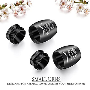 Small Urn Set of 2, Stainless Steel Mini Urn Set, Small Keepsake Urn for Human Ashes, Ashes Holder