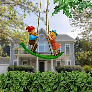 By Mark & Margot - Garden Gnomes Outdoor Statues Lawn Gnome Christmas Decorations - Beautiful Funny Handmade Gnome Garden Sculpture for Home or Yard Pefect Garden Decor As Holiday Art Gnome Gifts.