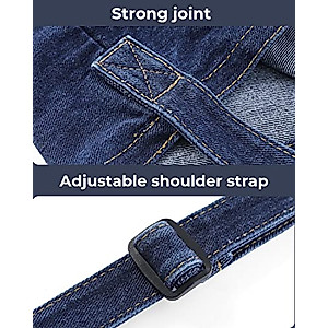 Denim Shoulder Bag for Women Hobo Tote Bag, Canvas Messenger Bag Large Crossbody Handbag, Jean Bag for Travel Work School