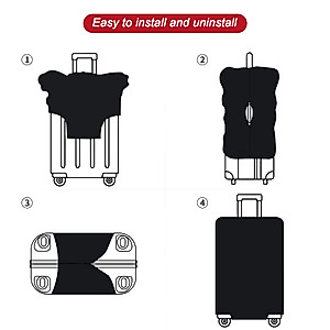 URBEST Luggage Cover Protector Suitcase Anti Scratch Dirt Covers, Fits 18"-22" Luggage City Travel