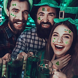 St Patricks Day Tattoos,Shamrock Tattoos,Saint Patricks Day Temporary Tattoos Stickers for Face,Clover Tattoo,