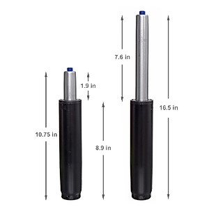 SGS-Office Chair Cylinder Replacement Parts-6 Inches-Tall Person-Gas Lift with Standard Diameters-Hydraulic Pneumatic Piston Can Be Used for Desk Chairs, Executive, Computer Chairs