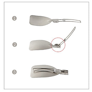 ARFUKA Spatula Metal Folding Spatula Food Turner Spatula Stainless Steel Outdoor Cooking Accessories Picnic Equipment for Hiking Picnic and Camping