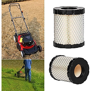 2 Packs 798897 Air Filter + 593217 Pre-Air Filter+ 845125 Fuel Filter Kit Compatible with B&S 49M977 49L977 44Q977 44P977 Engine Lawn Mower 794935 592496 Cyclonic Air Cleaner