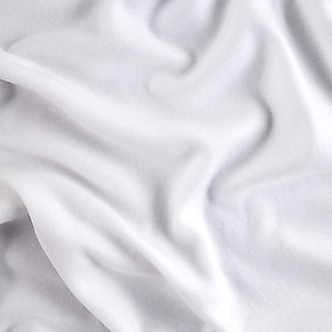 Polar Fleece Solid White, Fabric by the Yard