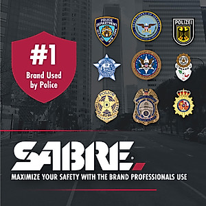 SABRE 2-in-1 Pepper Spray + Personal Alarm, Alert & Defend with One Press or Use Alarm Only, Fast Flip Top Safety with Finger Grip & Tuck-Away Keyring, Maximum Police Strength, UV Marking Dye & 130dB