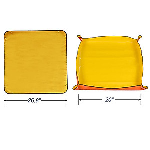 SisBroo Waterproof Plant Repotting Mat Indoor Gardening Mat, Foldable Indoor Plants Succulent Potting Mat Indoor Plant Mat Portable Garden Mat-26.8" x 26.8"(Orange)