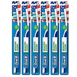Oral-B Healthy Clean Toothbrush, Medium, Pack of 6