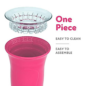 Nuby No Spill Edge 360 10 oz Cup with Silicone Rim, 2 Pack