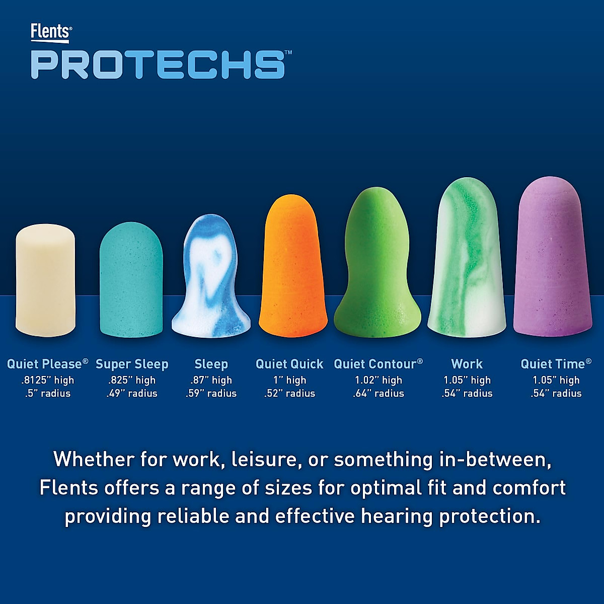 Flents Ear Plugs, 100 Pair for Sleeping, Snoring, Loud Noise, Traveling, Concerts, Construction, & Studying, Foam Earplugs, NRR 33 **New Formula**