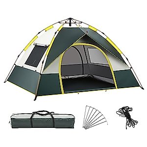 ARIOU Camp Tent, Automatic Setup Tent, Family Dome Tent, Waterproof Tents for Camping, 50+ Uv-Proof Hiker Tent 2-3 Person, Pop Up Tent Double Doors for Mountaineering, Hiking