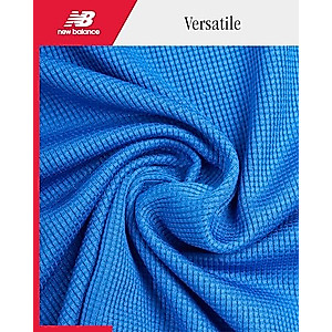 New Balance Boys' Active Sweatsuit - 2 Piece Waffle Knit Hoodie Sweatshirt and Sweatpants - Jogger Pants Set for Boys, 7-12, Size 12, Cobalt/Grey