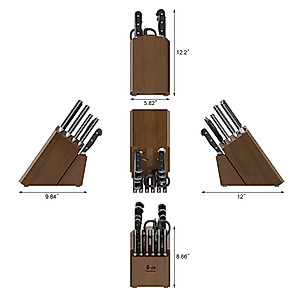 Cangshan Adams Series 1027266 German Steel Forged 15-Piece Knife Block Set, Black