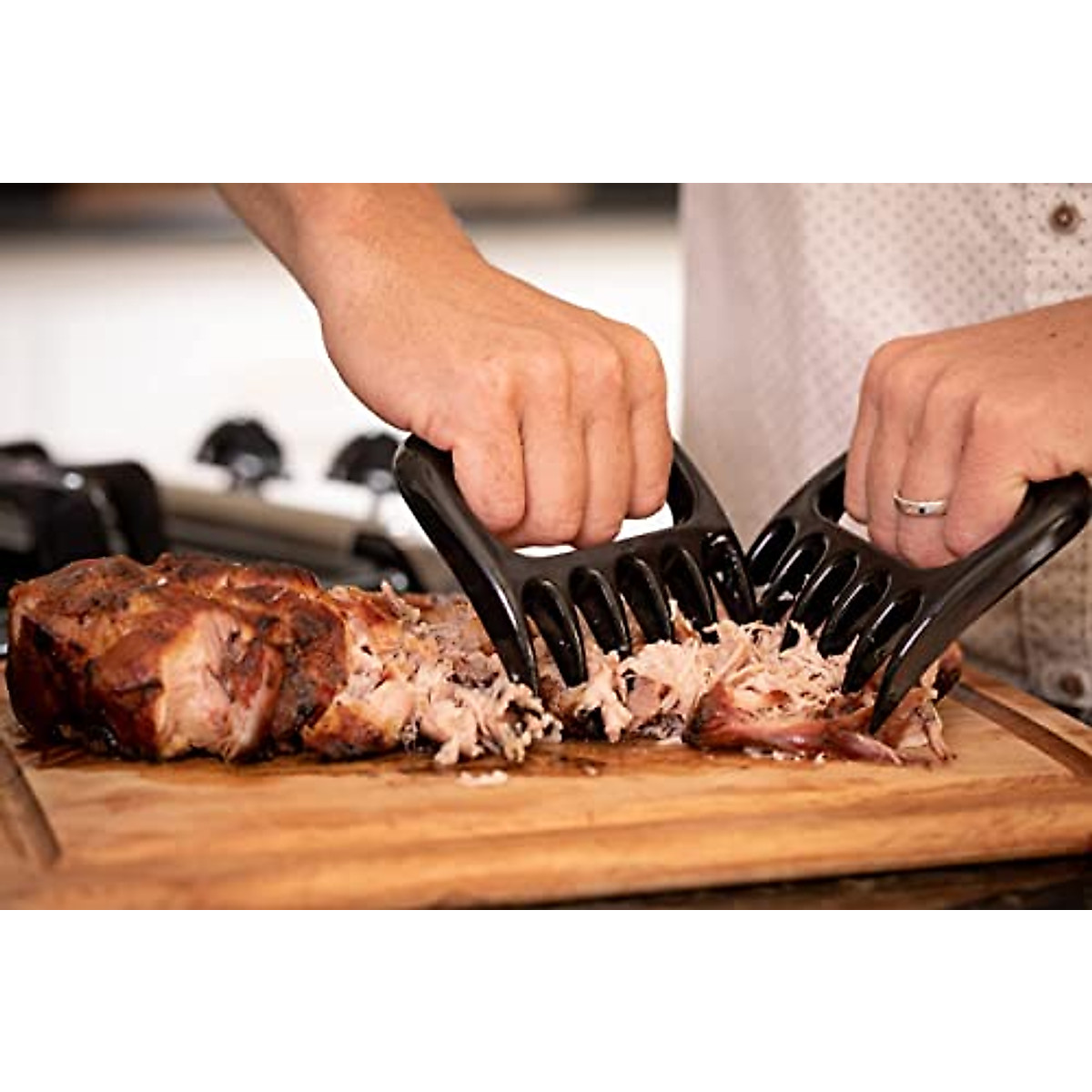 AMZ BBQ CLUB Grilling Accessories - Silicone BBQ Gloves, Food Grade Meat Claws, Digital Grilling Thermometer | BBQ Set for Cooking Grilling Barbecue Roasting Baking Open Flame